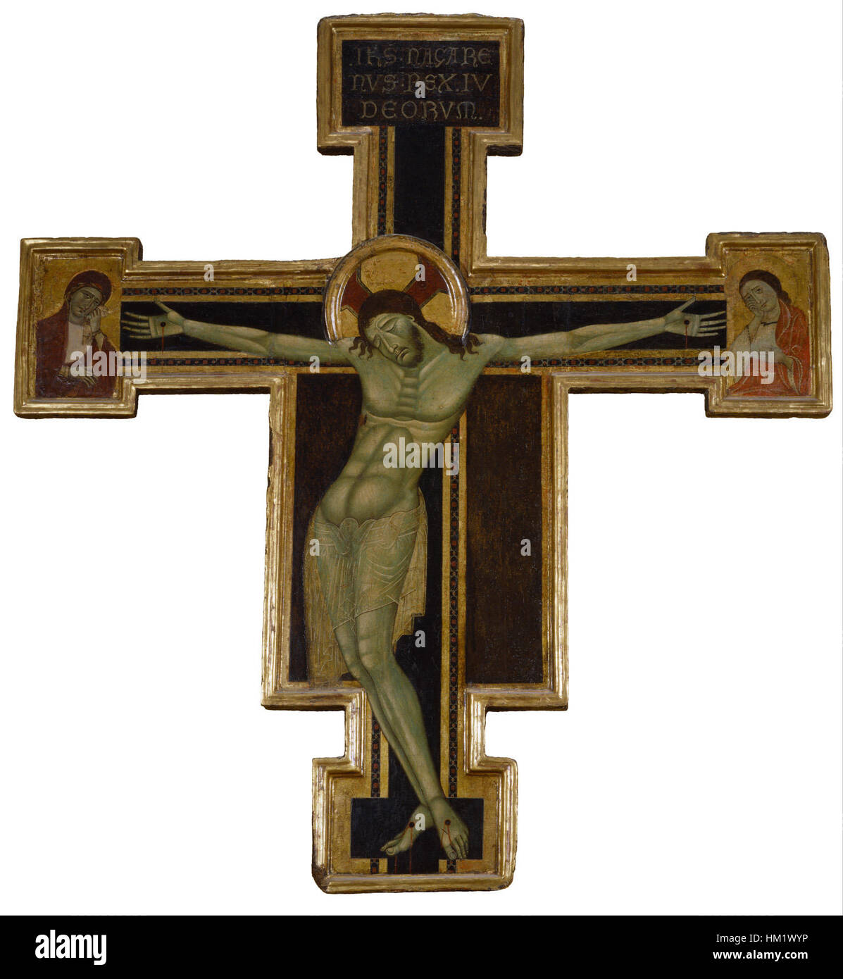 This Italian artwork depicts the crucifixion of Christ, with the Virgin ...