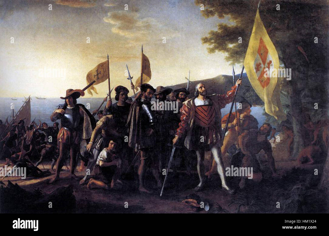 Landing of columbus john vanderlyn hi-res stock photography and images ...