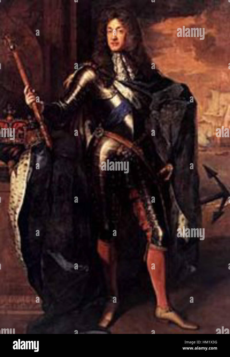 This portrait of James II of England depicts the monarch in regal ...