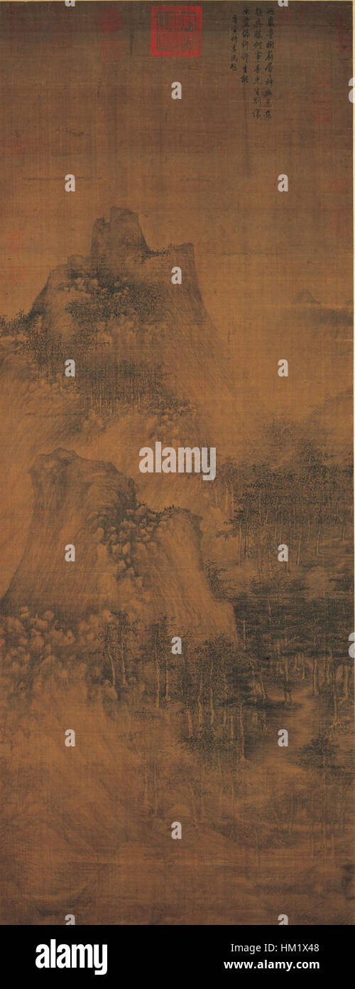 *Storied Mountains and Dense Forests* by Juran is a landscape painting ...