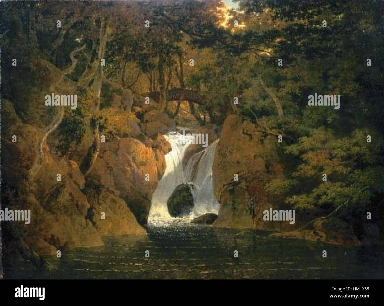 Joseph Wright of Derby Rydal Waterfall Stock Photo - Alamy