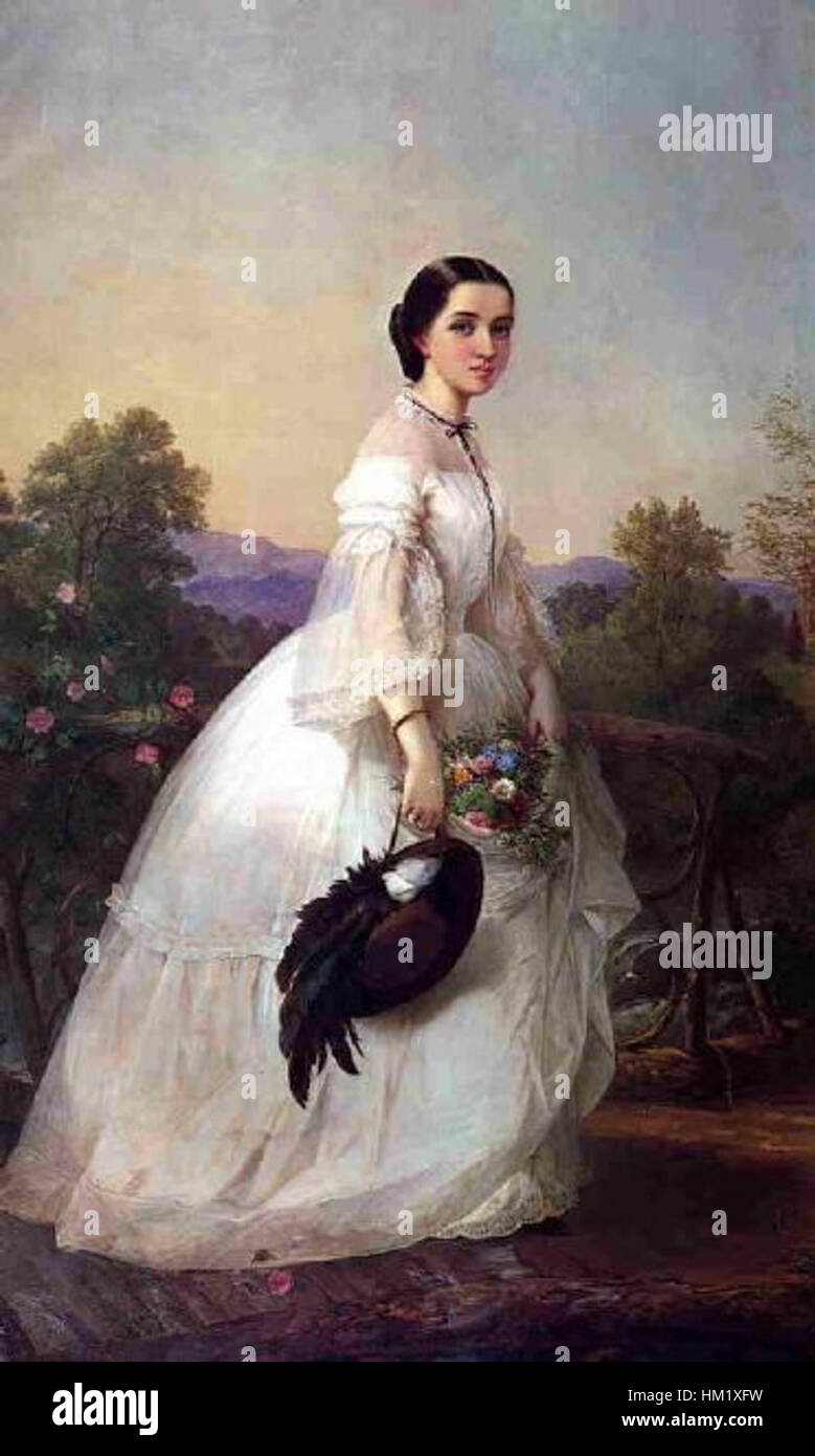 This portrait of Jenny Lind, painted by Louis Lang, captures the ...