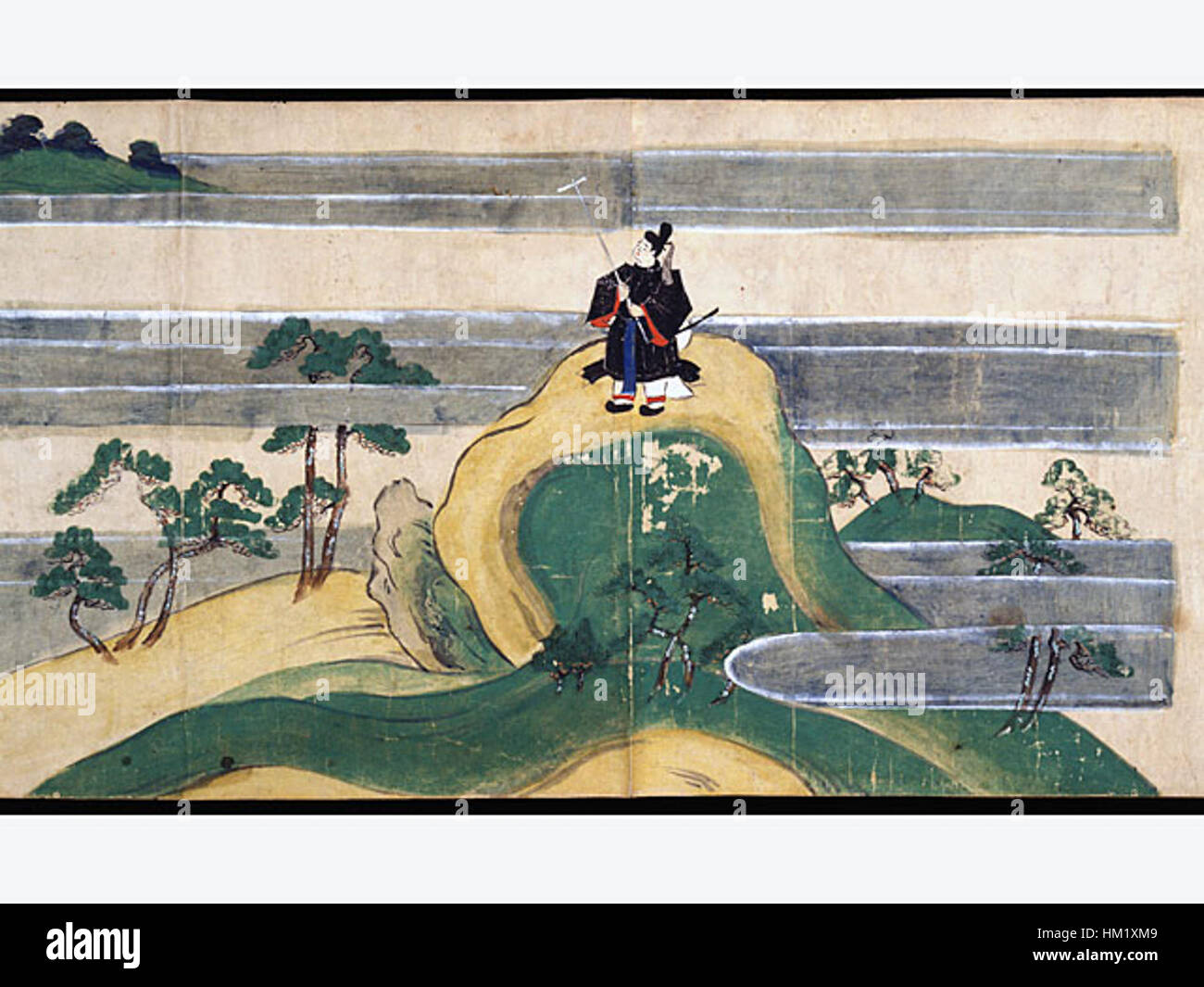 The 'Kitano Tenjin Engi Emaki' painting depicts the historical figure ...