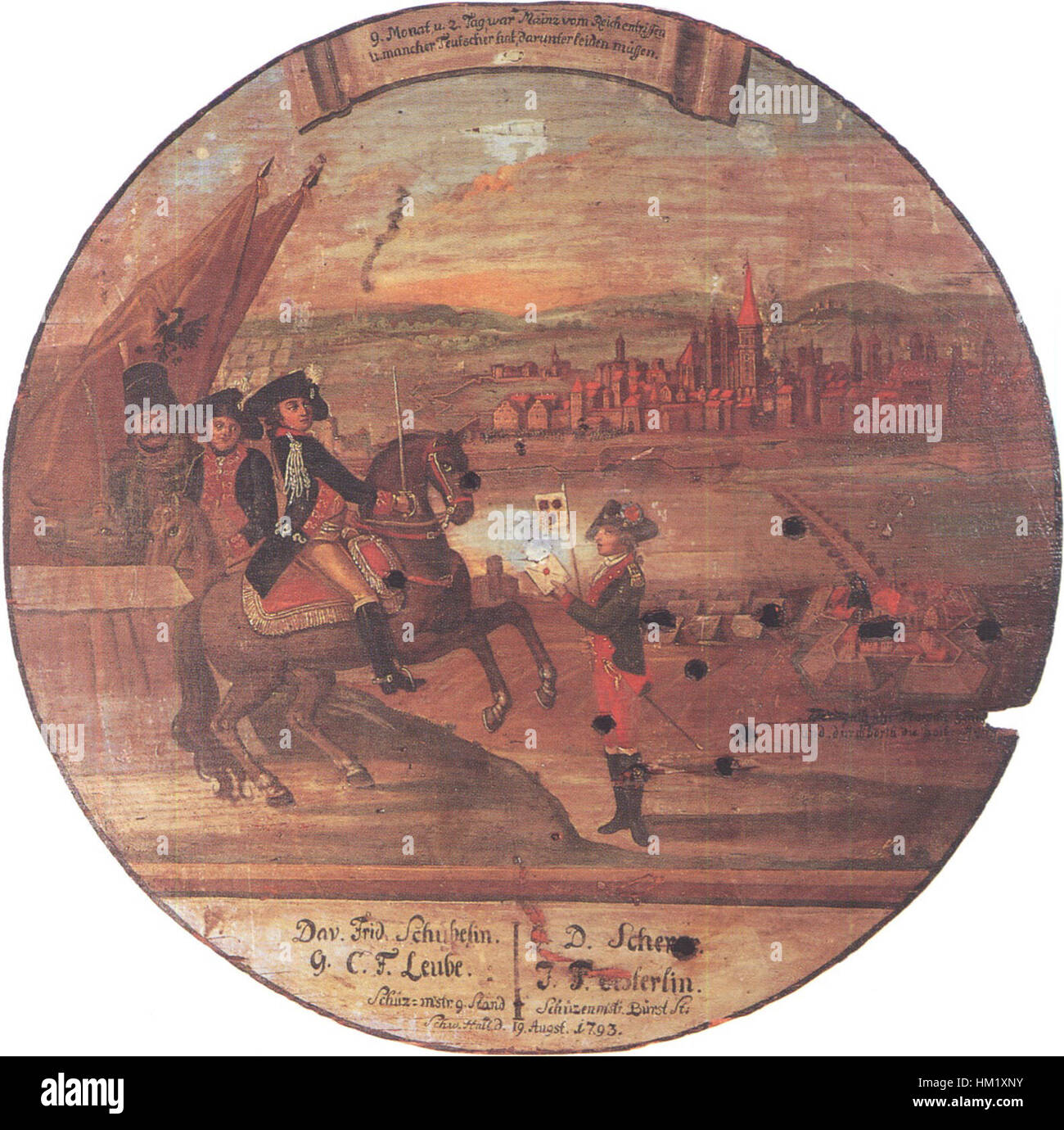 The 'Kapitulation von Mainz 1793' depicts the surrender of the French ...
