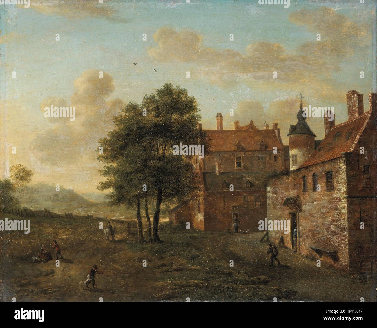 Jan van der Heyden’s *A Country Home* depicts a serene countryside ...