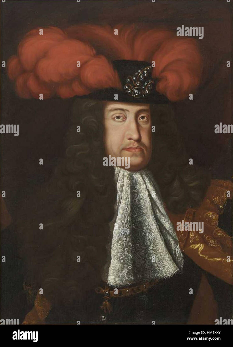 This portrait of Kaiser Karl VI by Johann Gottfried Auerbach, captured ...