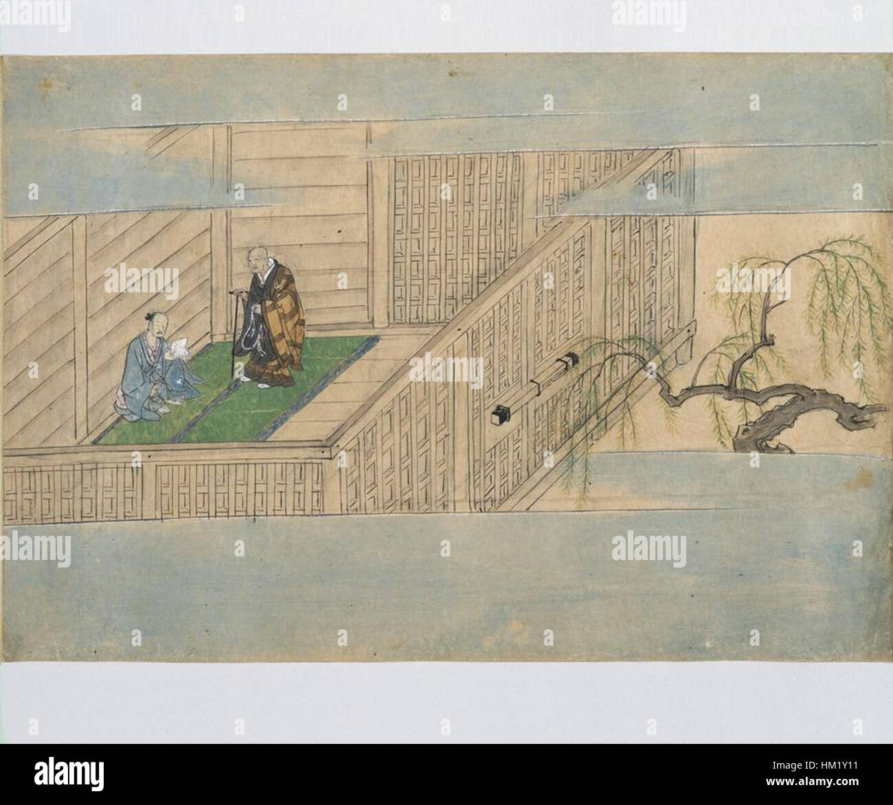 A section from the Kiyomizudera engi emaki, a traditional Japanese ...