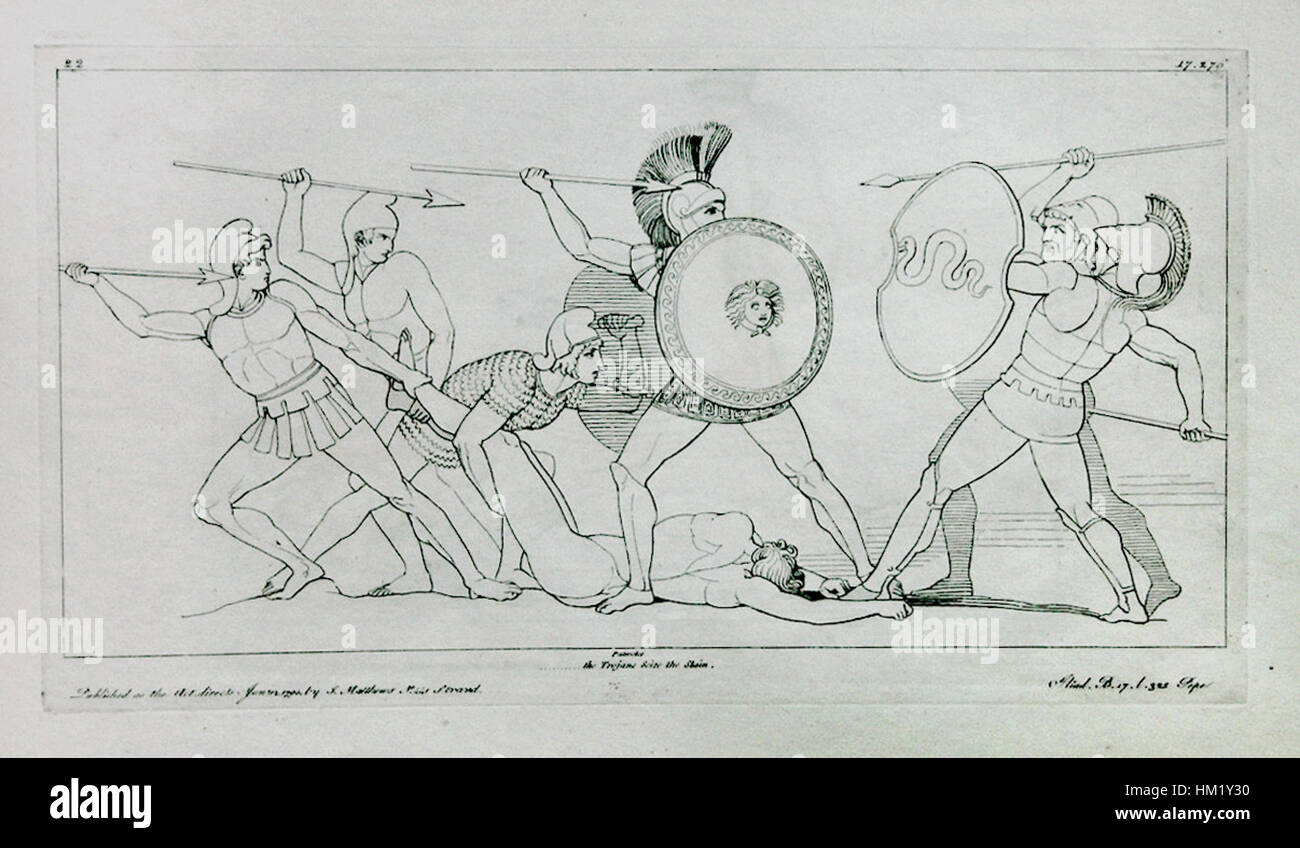 A 1793 engraving by John Flaxman illustrating scenes from Homer's ...