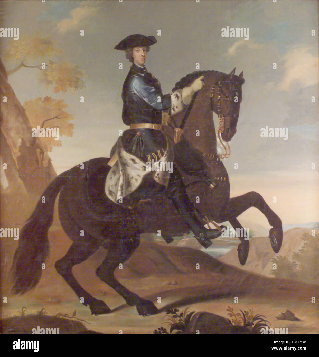 This portrait of King Karl XII of Sweden depicts the monarch on ...