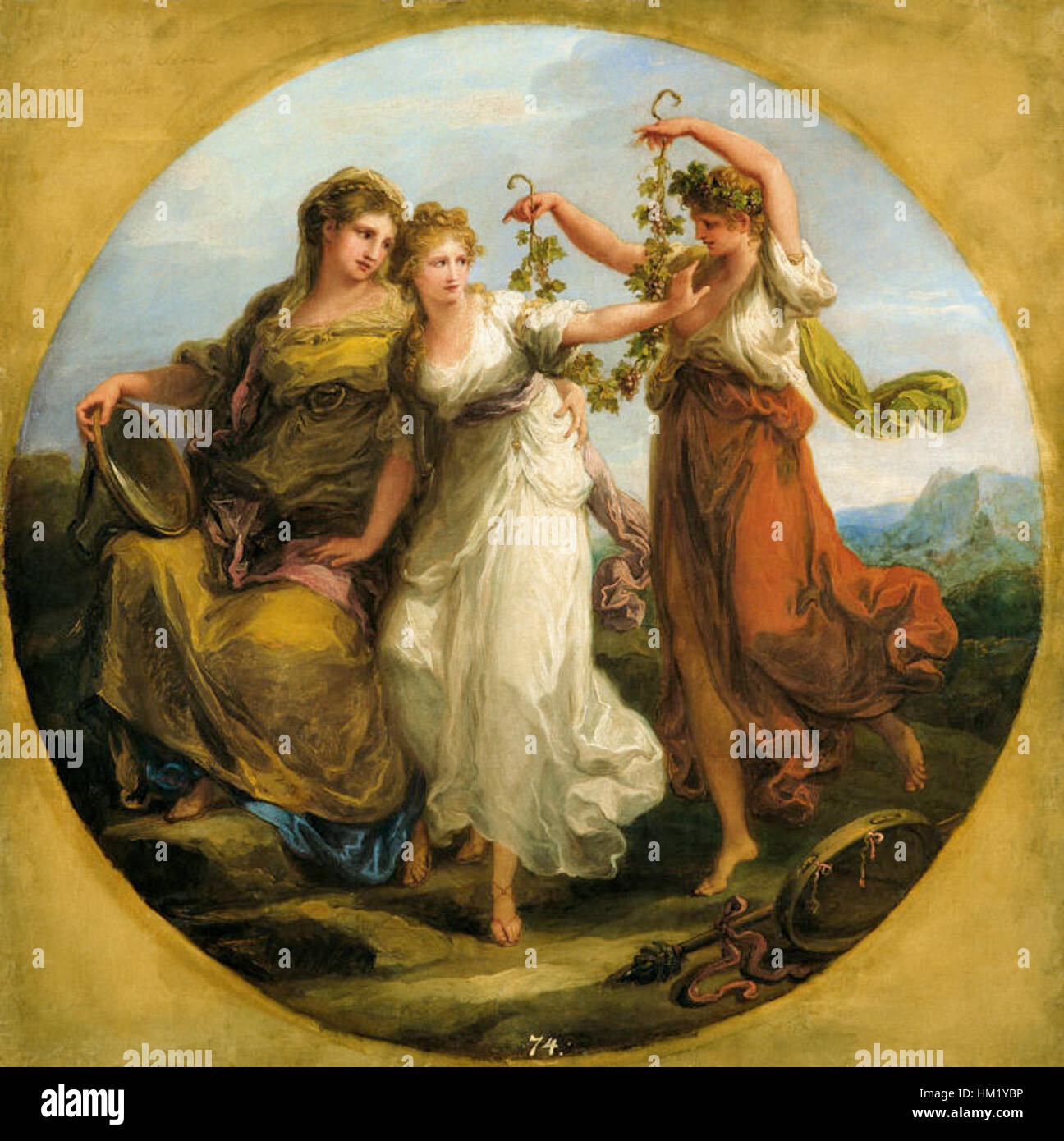 A portrait painting by Angelika Kauffmann from 1770, showcasing the ...