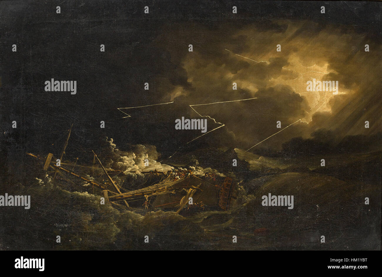 'The Wreck of the H.M.S. Deal Castle' by John Thomas Serres is a ...