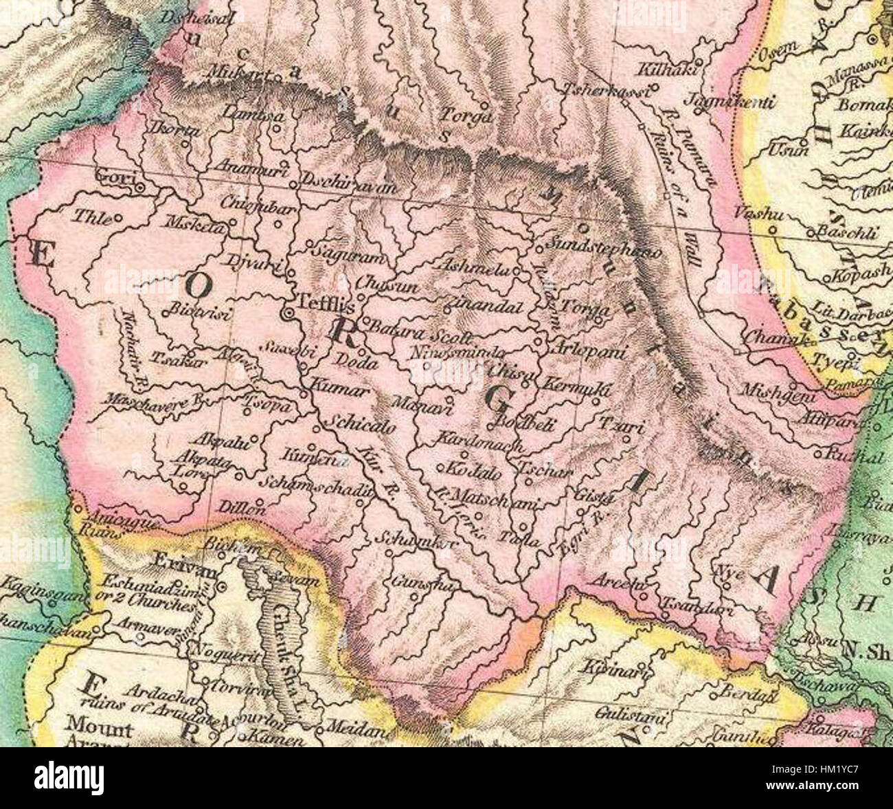 Pinkerton map of persia hi-res stock photography and images - Alamy