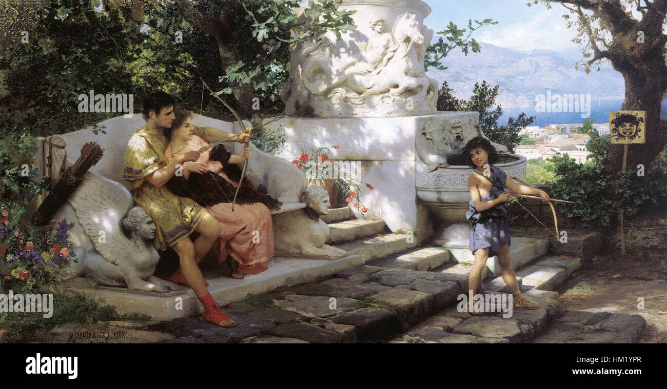 *Niebezpieczna lekcja* (Dangerous Lesson) by Henryk Siemiradzki is an ...