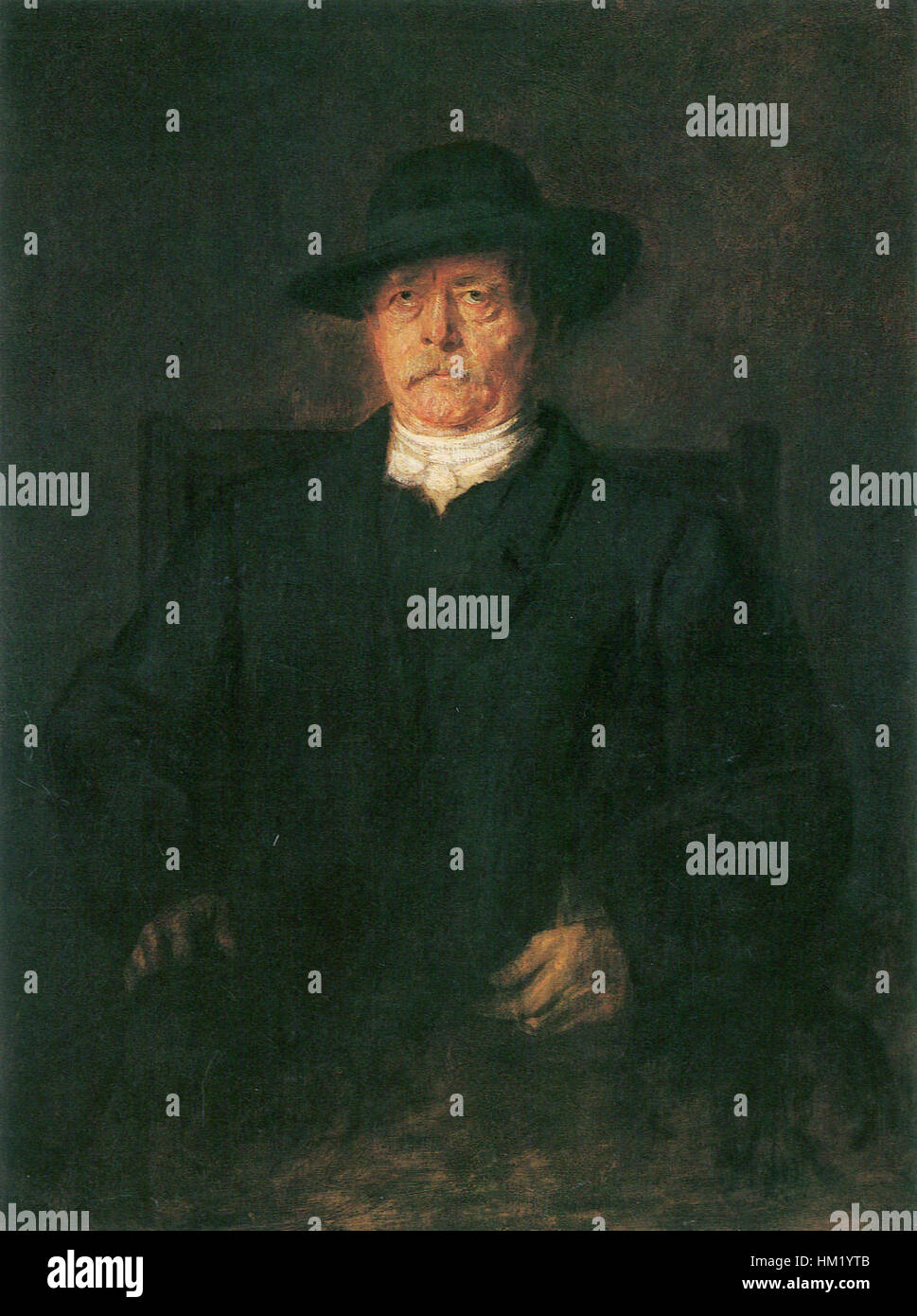 The portrait of Bismarck by Lenbach, painted in 1880, captures the ...