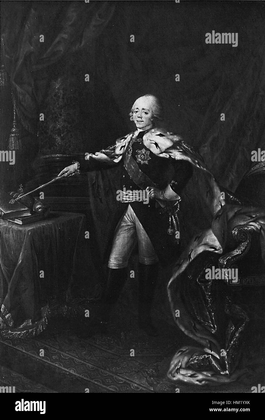 This historical portrait depicts Emperor Paul I of Russia, showcasing ...