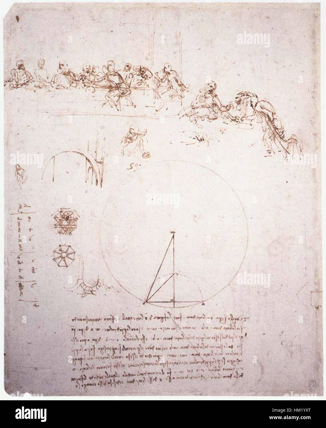 This drawing by Leonardo da Vinci showcases his studies for 'The Last ...