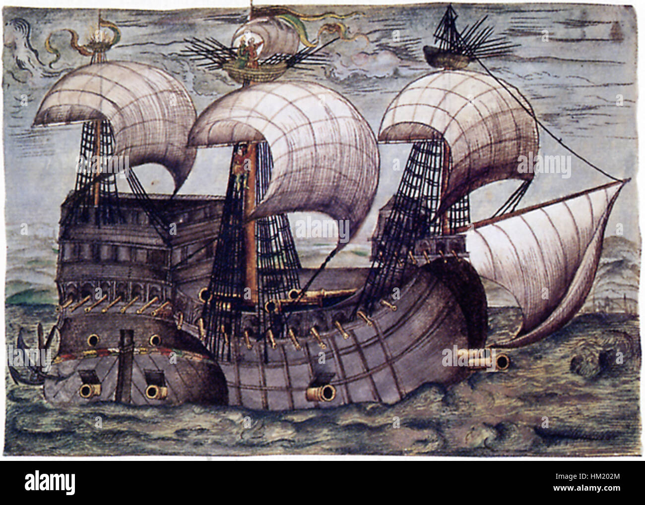 This historical painting, 'La-Santa-Trinidad,' showcases the grandeur ...