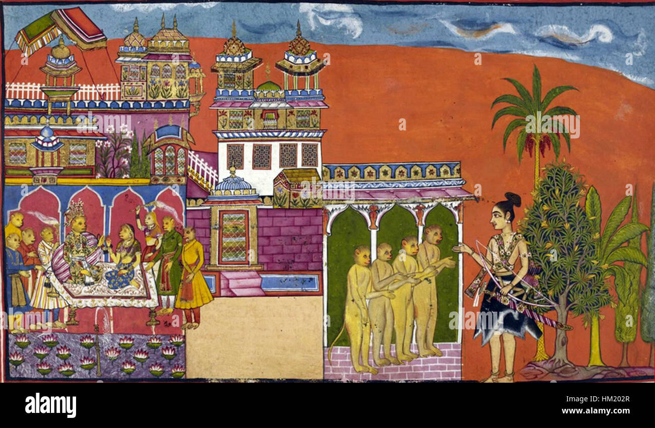 This artwork depicts the moment in Hindu mythology where Lakshmana ...