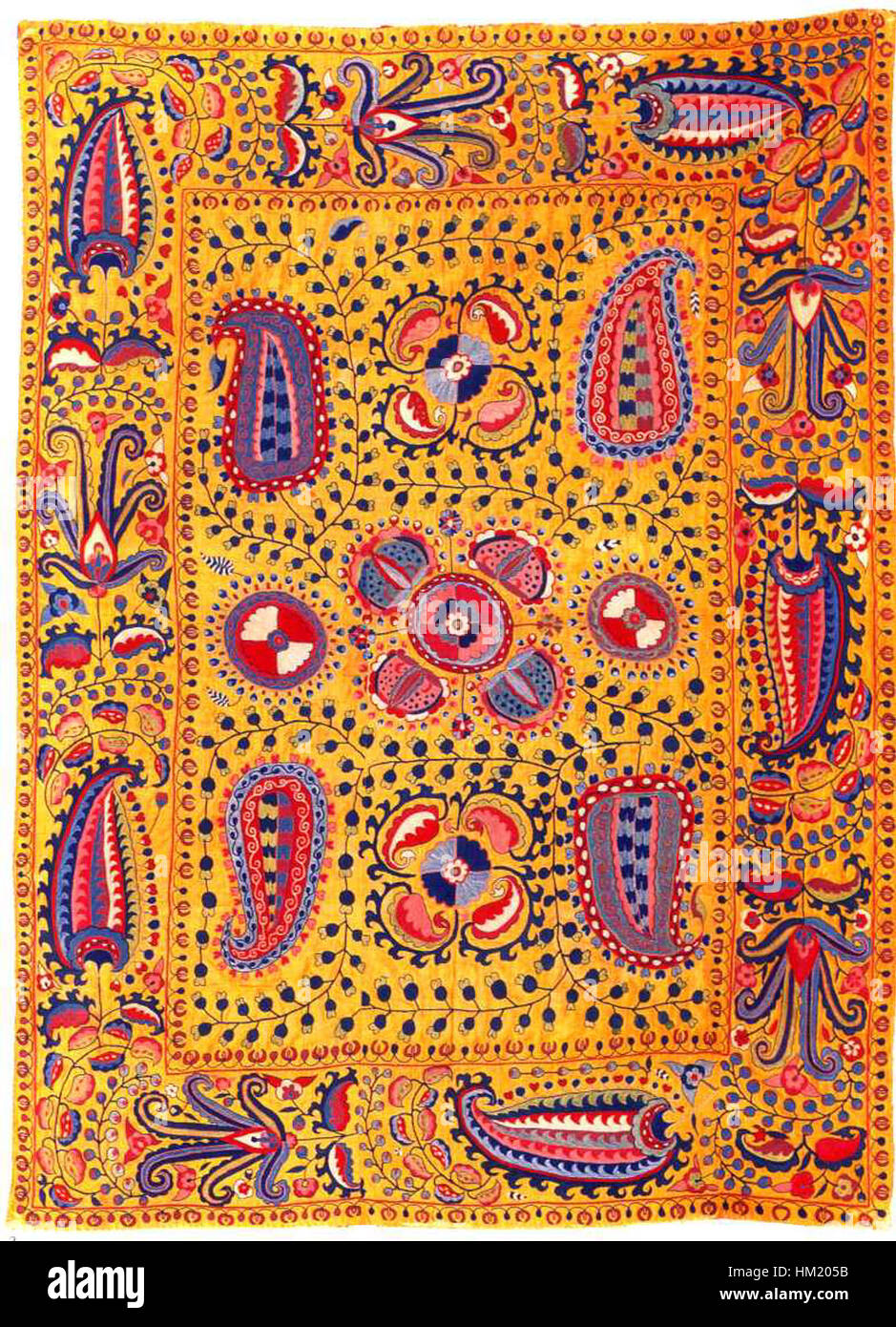 This traditional Lakai suzani is a rich example of Central Asian ...