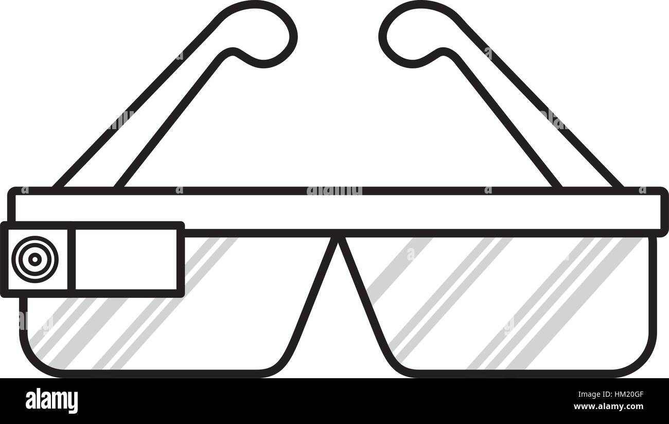Smart glasses technology icon vector illustration graphic design Stock ...