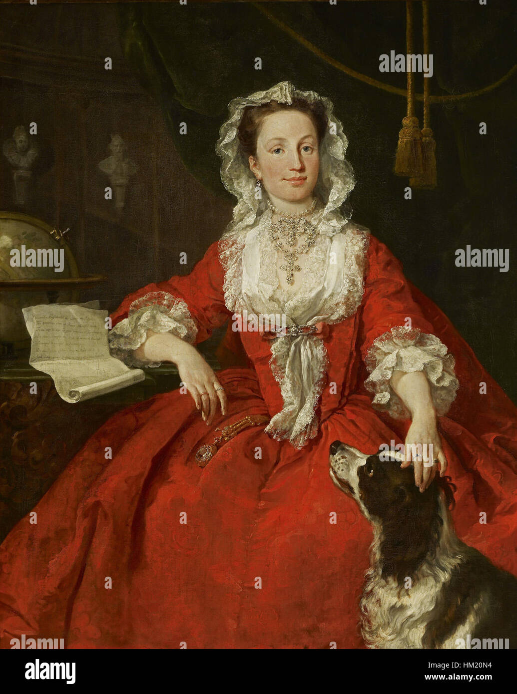 This portrait of Miss Mary Edwards by William Hogarth, created in 1742 ...