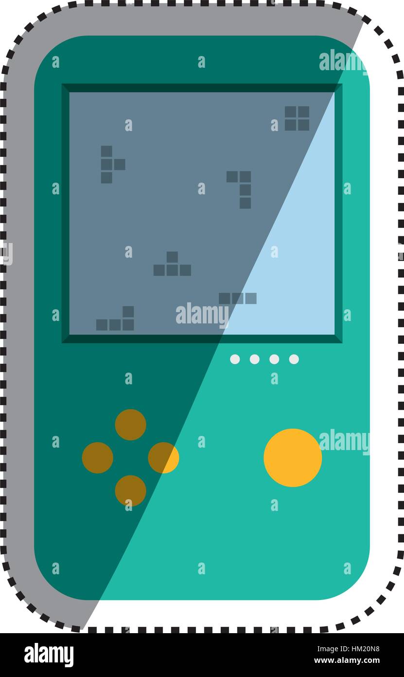 Tetris puzzle videogame icon vector illustration graphic design Stock ...