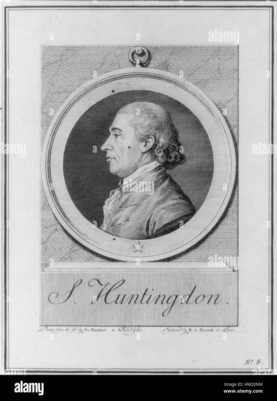 This historical portrait of Samuel Huntington, a prominent figure in ...