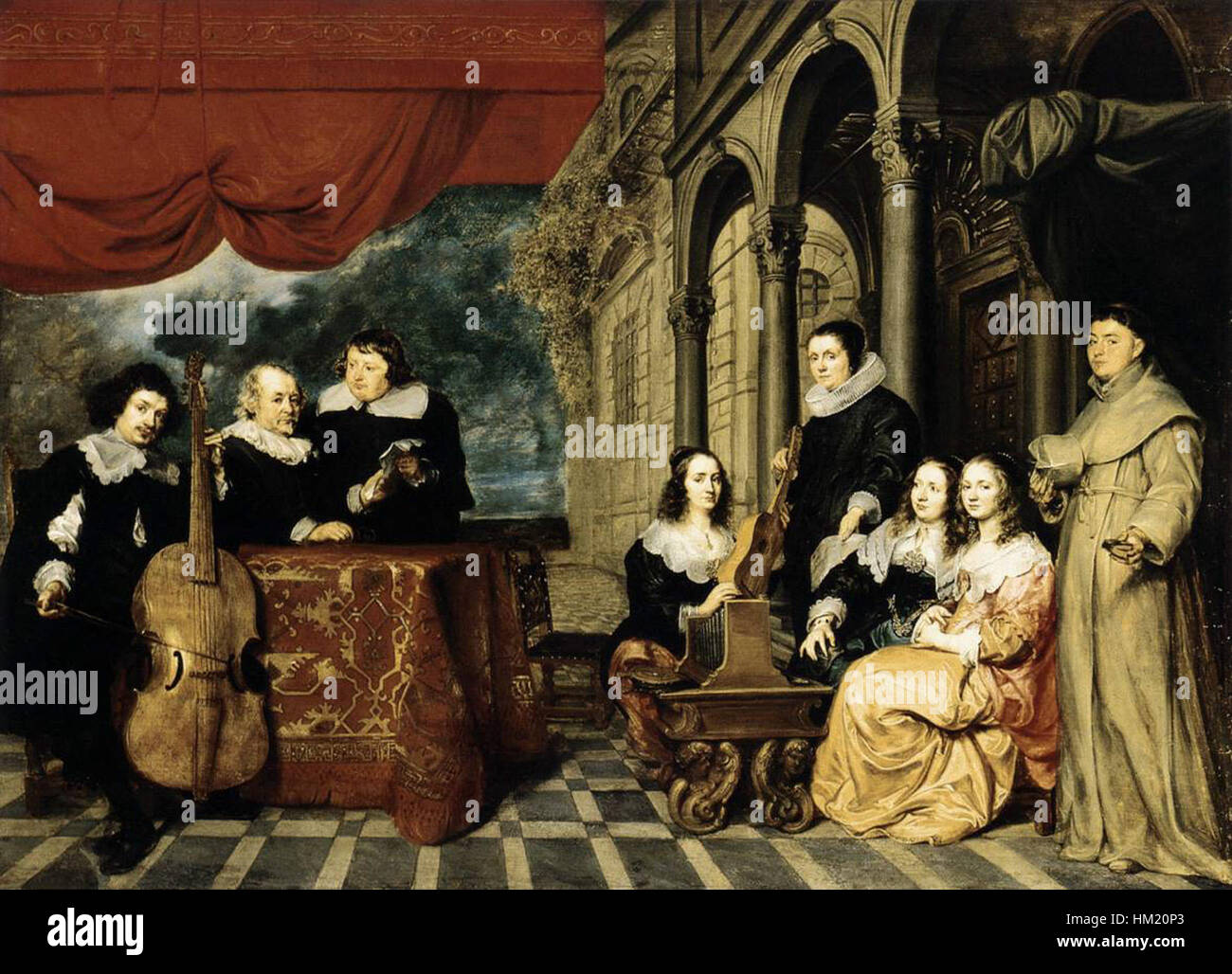 A family portrait painted by Gonzales Coques, showcasing the family ...
