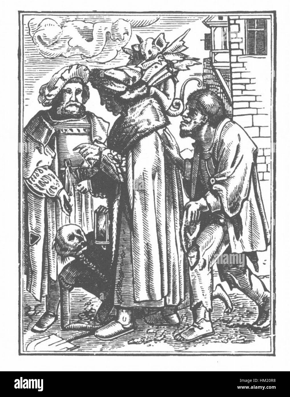 Holbein's 'Danse Macabre 20' is a detailed engraving from the famous ...