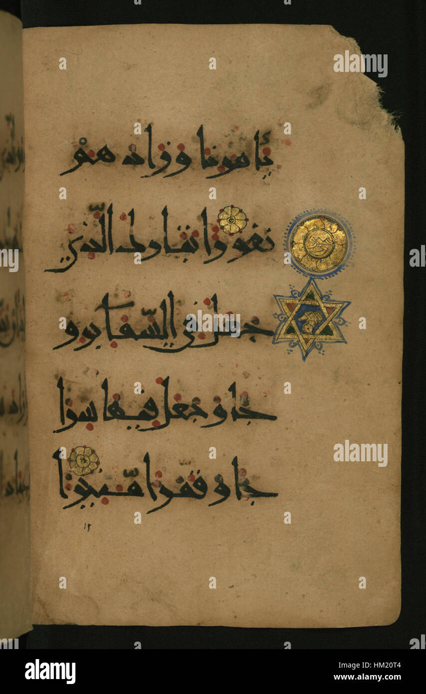 Islamic - Text Page with Marginal Illumination - Walters W55512B - Full ...