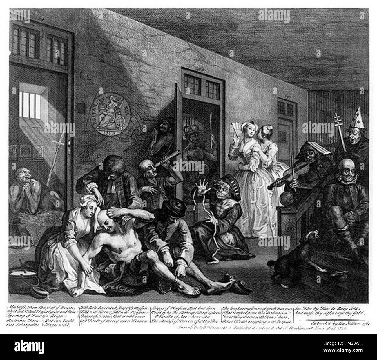 Hogarth rake's progress painting Black and White Stock Photos & Images ...