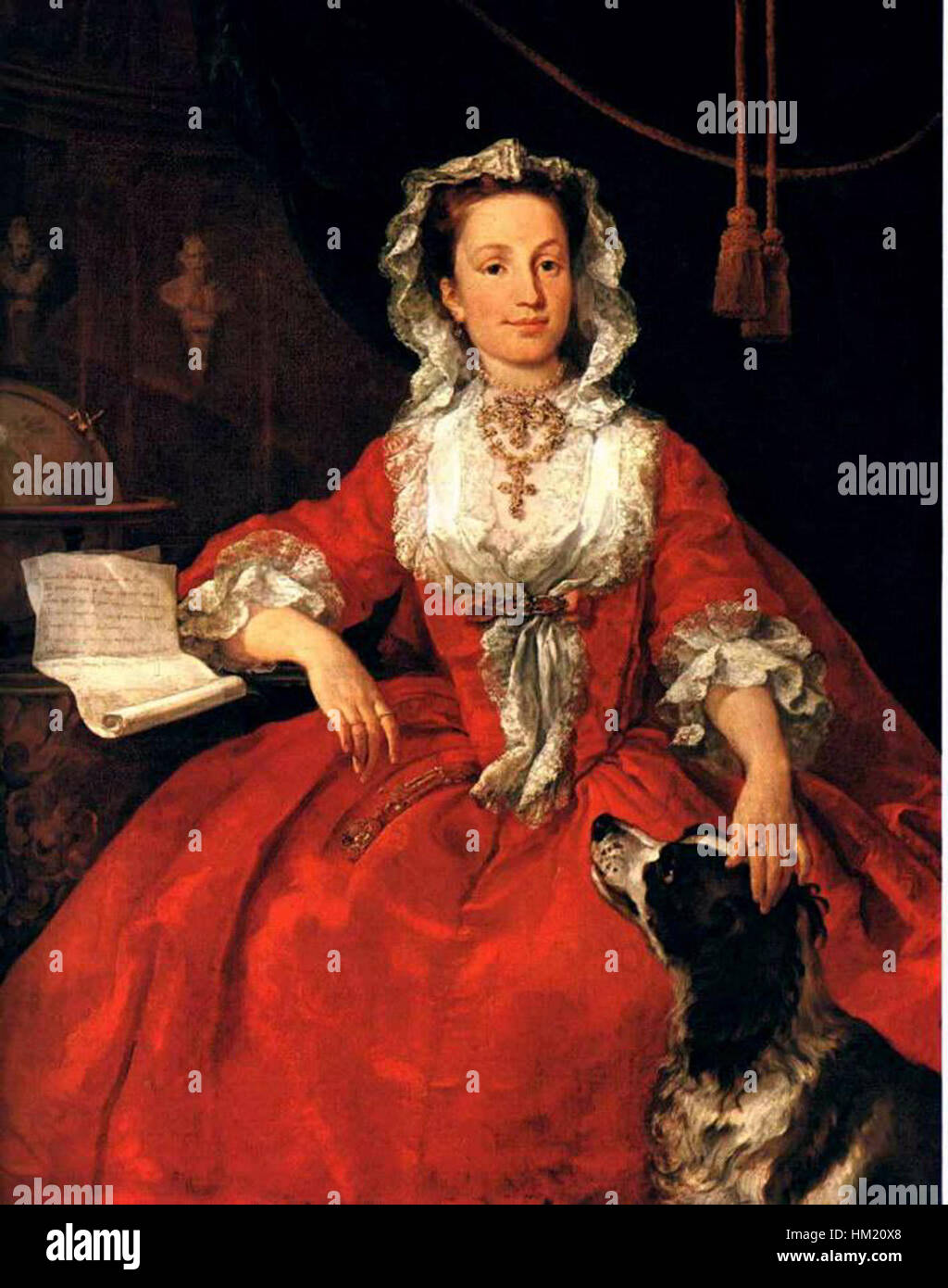 This portrait by William Hogarth depicts Mary Edwards, showcasing his ...