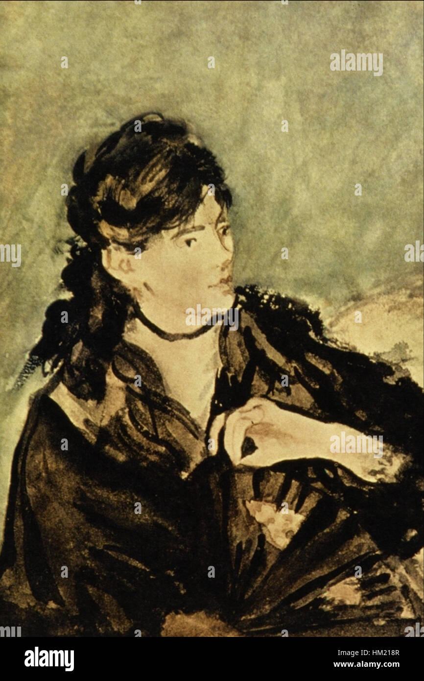 Lady with fan by manet hi-res stock photography and images - Alamy