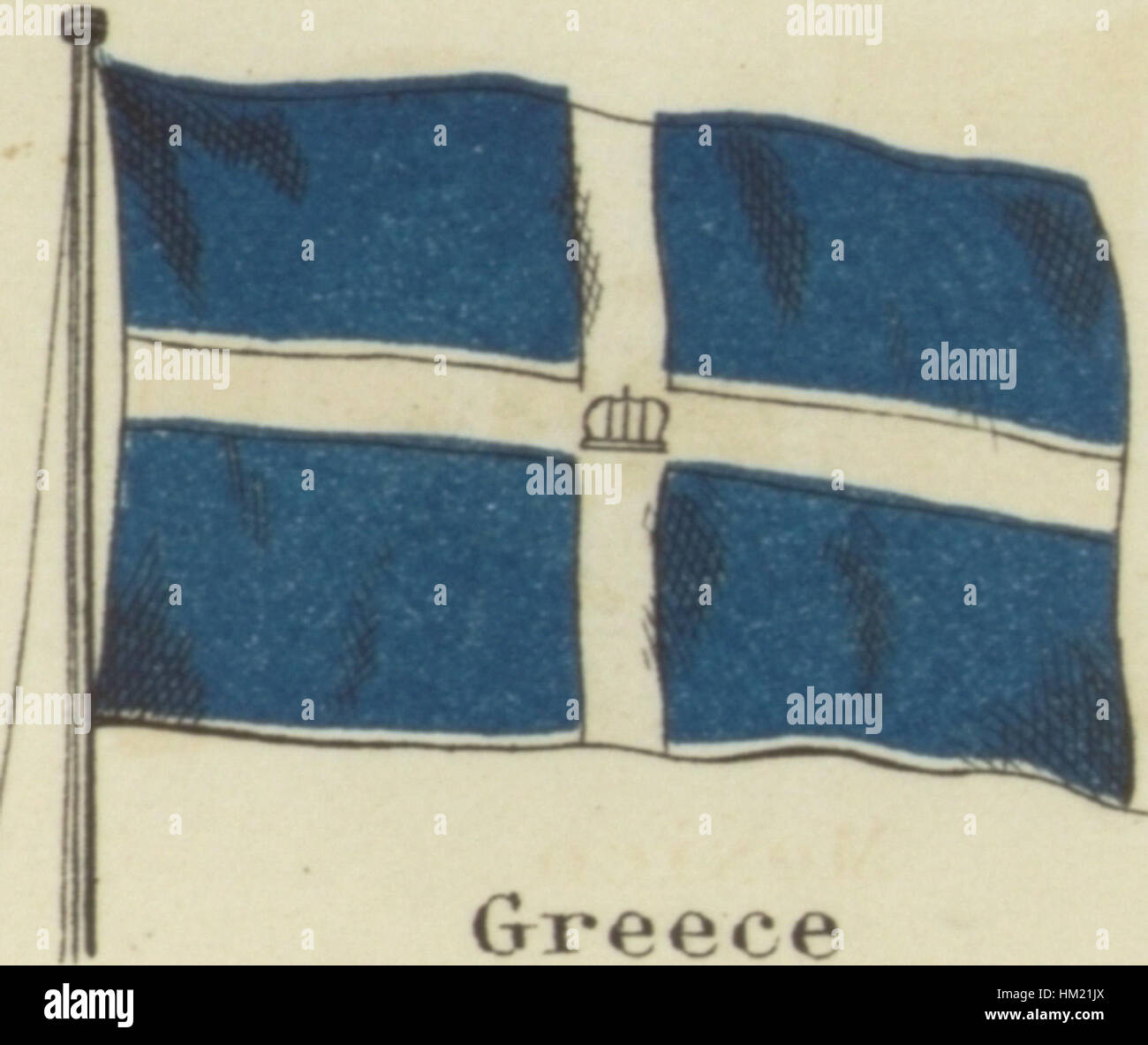 This 1868 chart by Johnson depicts the national emblems of Greece ...