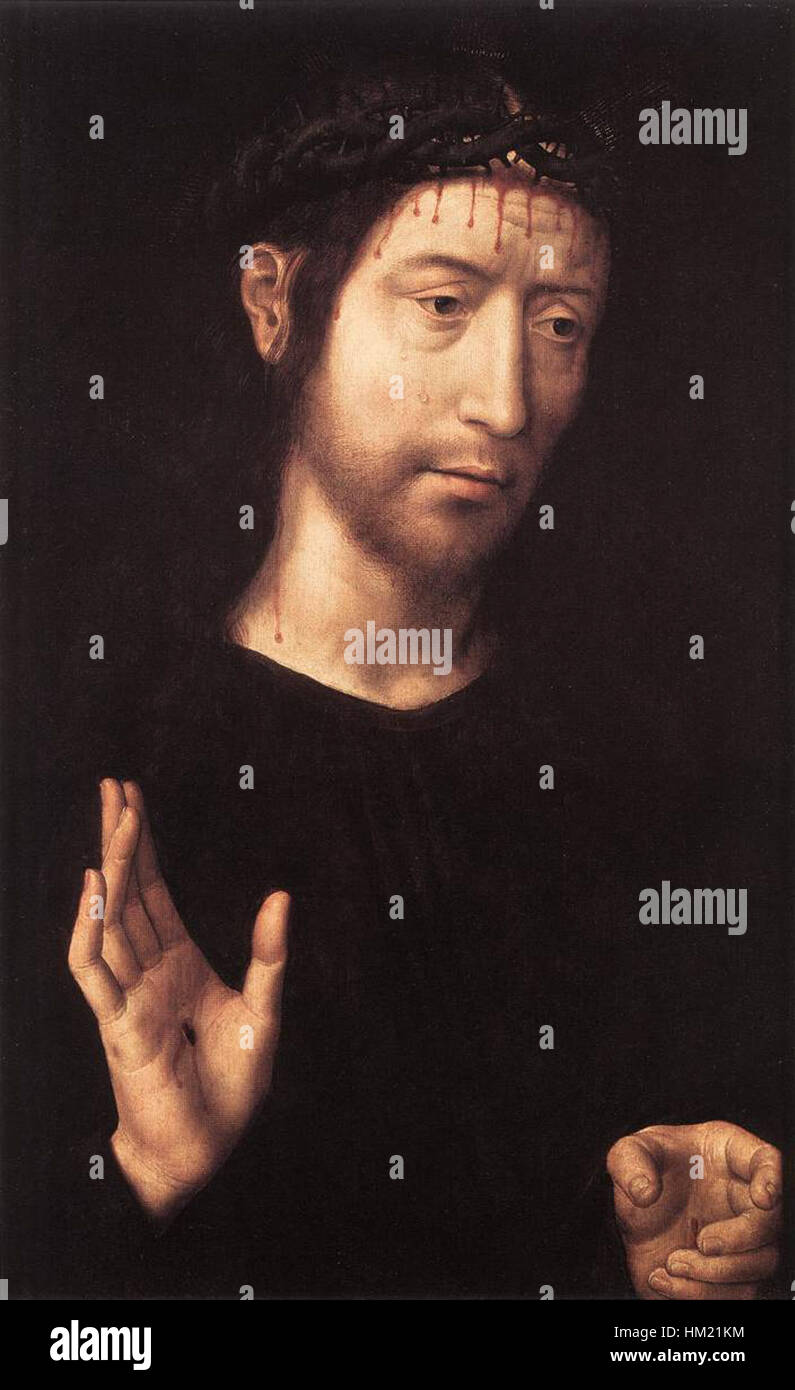 'Man of Sorrows' by Hans Memling is a key example of Northern Renaissance art, depicting Christ ...