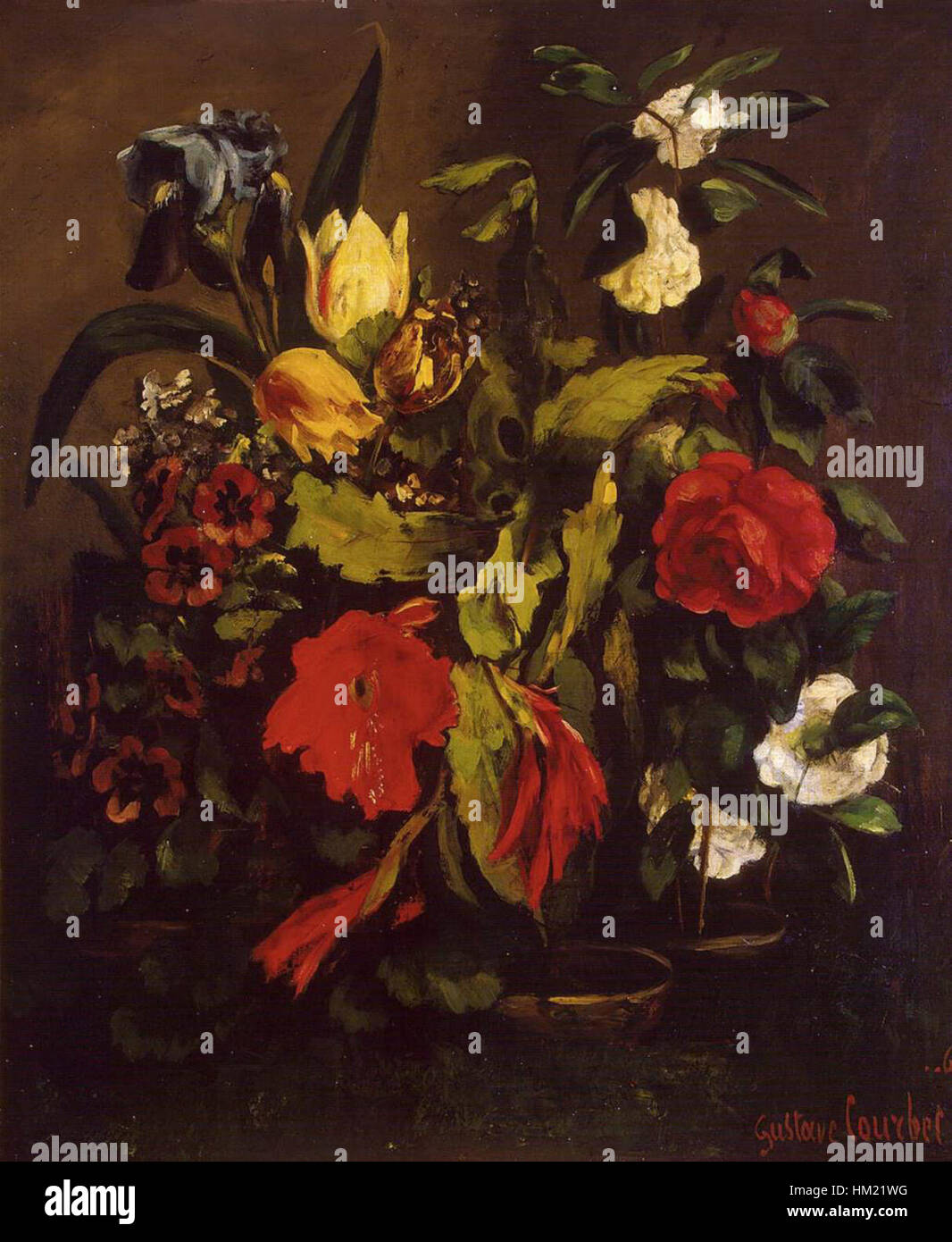 Gustave Courbet - Flower Still-Life - WGA5476 Stock Photo - Alamy