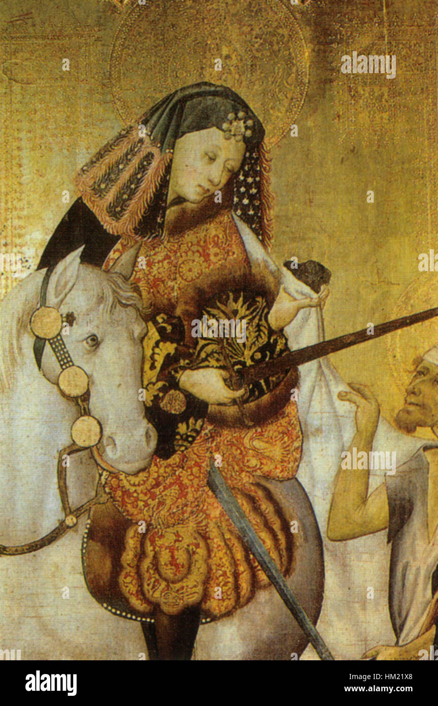 Gonzalo Perez's 1420 painting *Retablo dei Santi Orsola, Martino e ...