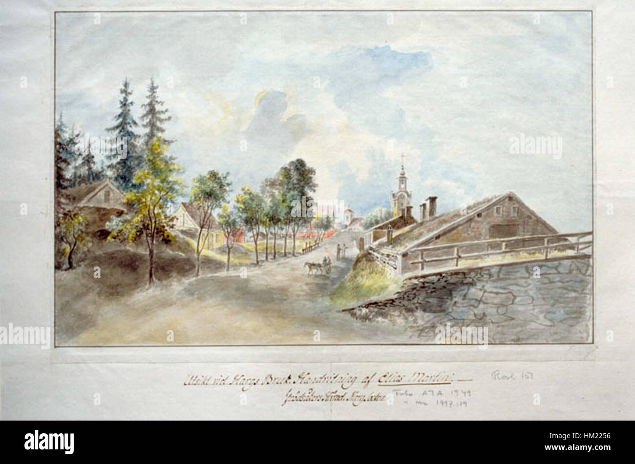 The 1790s painting of Hargs Bruk captures the industrial landscape ...
