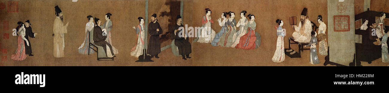 Gu Hongzhong's *Night Revels* series is a renowned historical painting ...