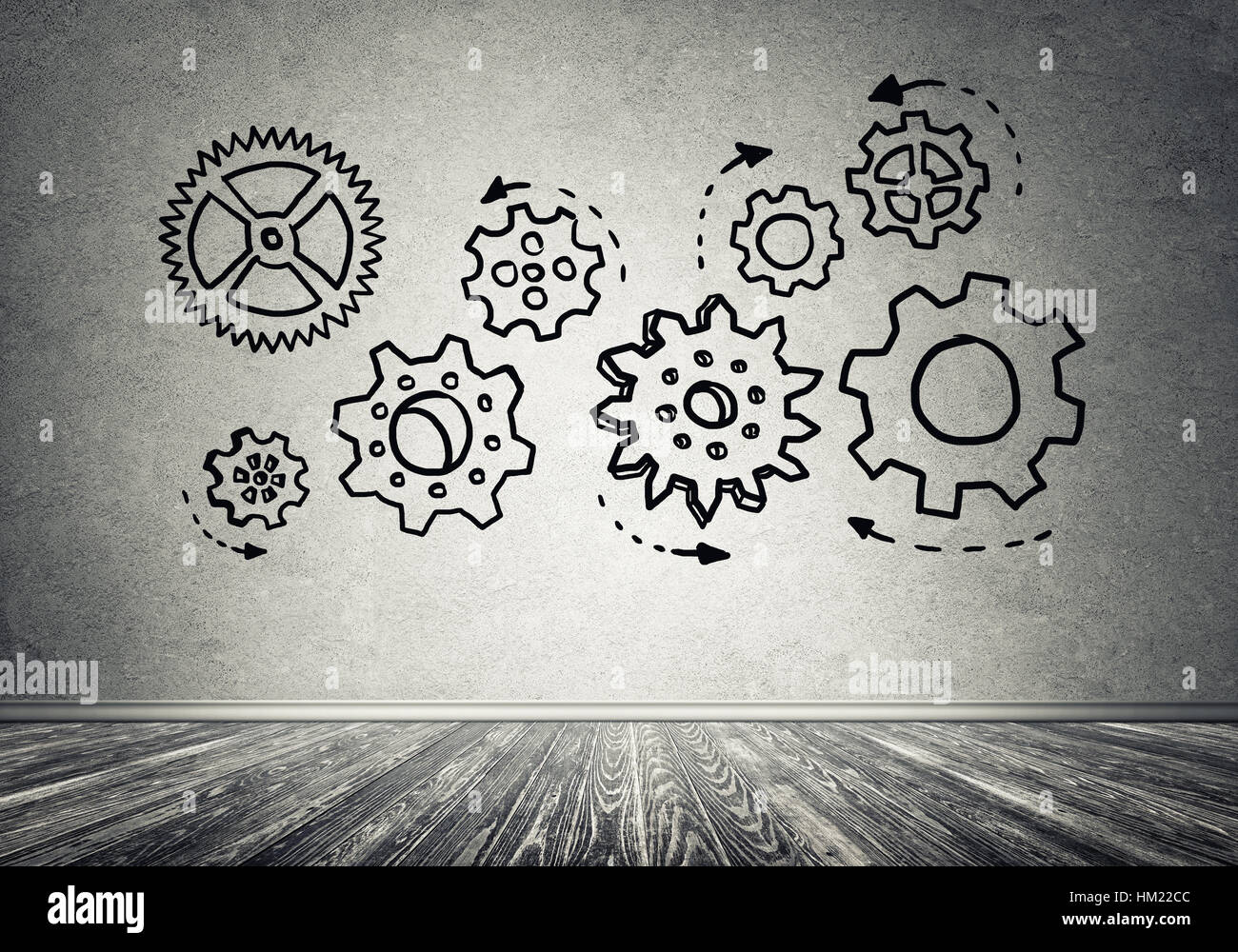 Gear mechanism as teamwork concept Stock Photo - Alamy