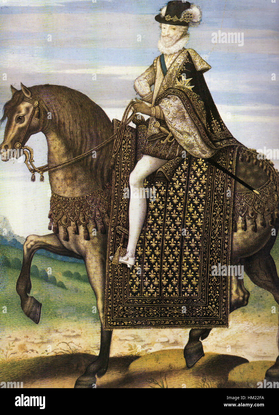 A portrait of Henry IV, capturing his regal appearance and historical ...