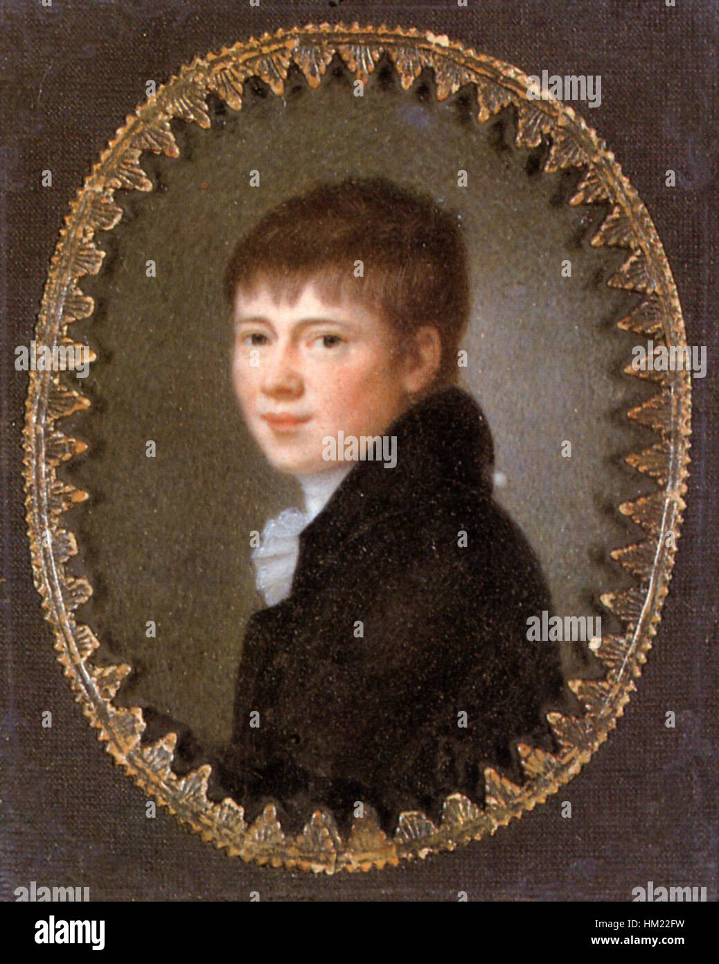 A miniature portrait of Heinrich von Kleist, created by Peter Friedel ...