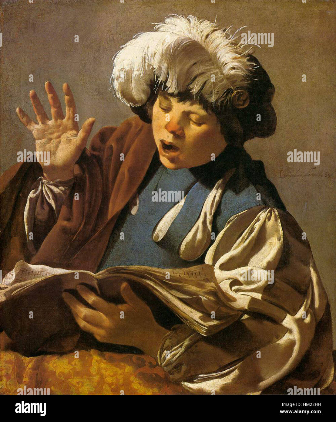 Hendrick ter Brugghen’s 'Singing Boy' is a striking example of Dutch ...