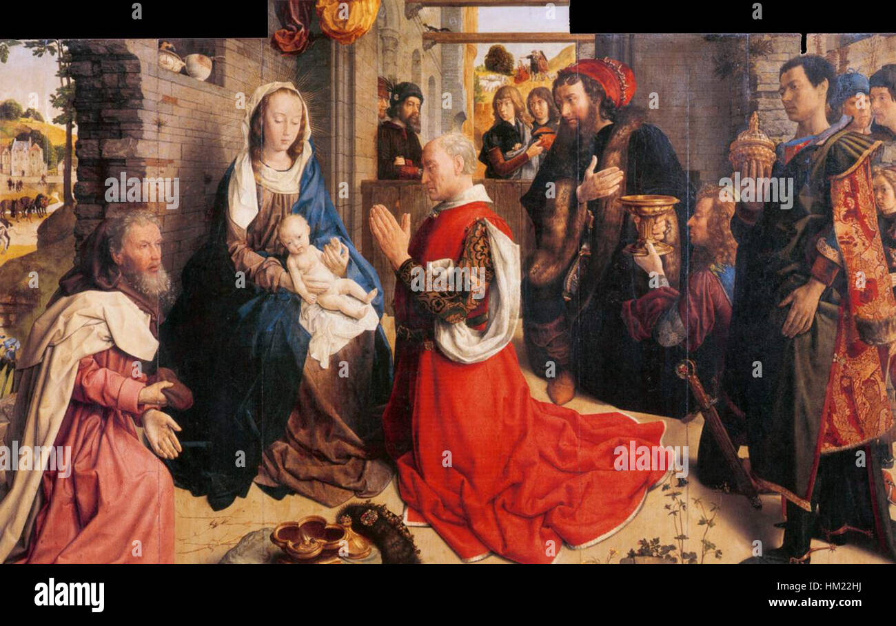 This detail from Hugo van der Goes' 'Monforte Altarpiece' showcases ...