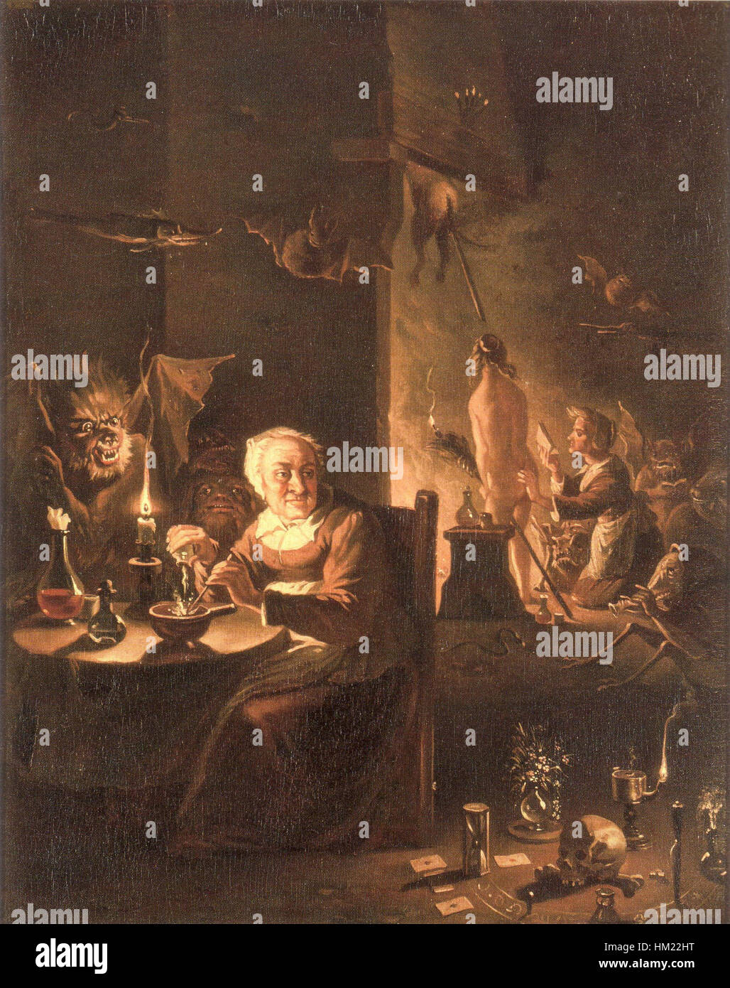 â€˜Hexenszene 1700â€™ is a painting depicting a witchcraft scene from ...