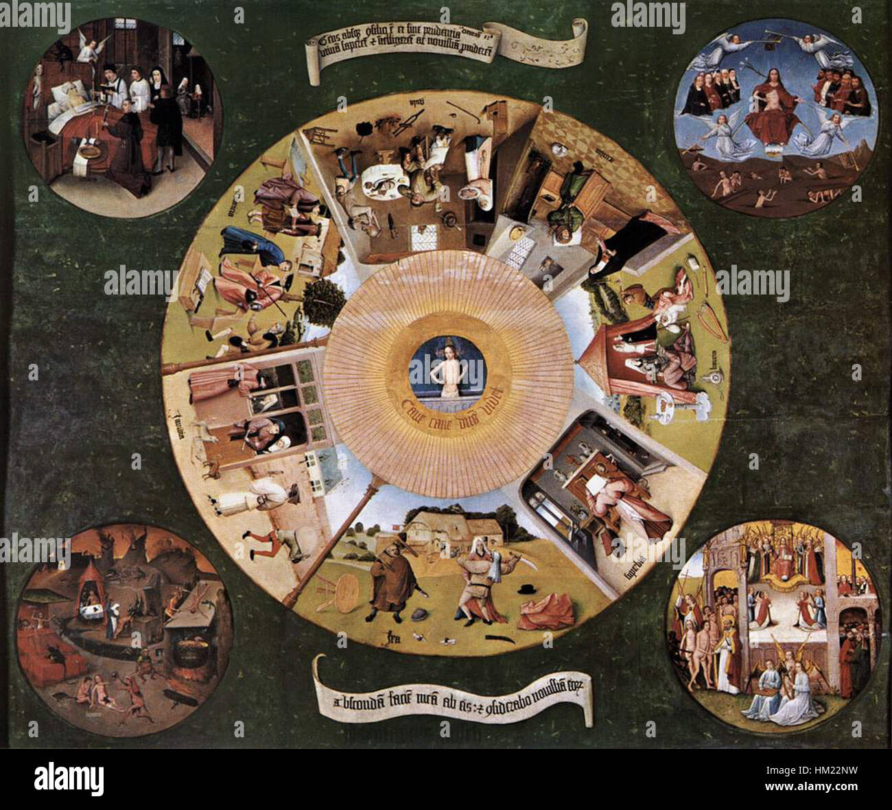 Hieronymus Boschâ€™s *The Seven Deadly Sins* is a masterful portrayal ...