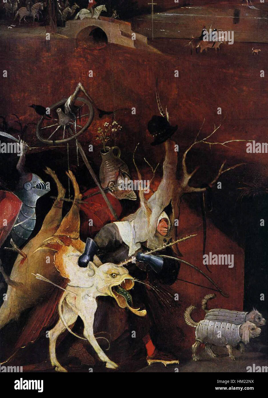 This detail from Hieronymus Bosch's famous triptych 'The Temptation of ...
