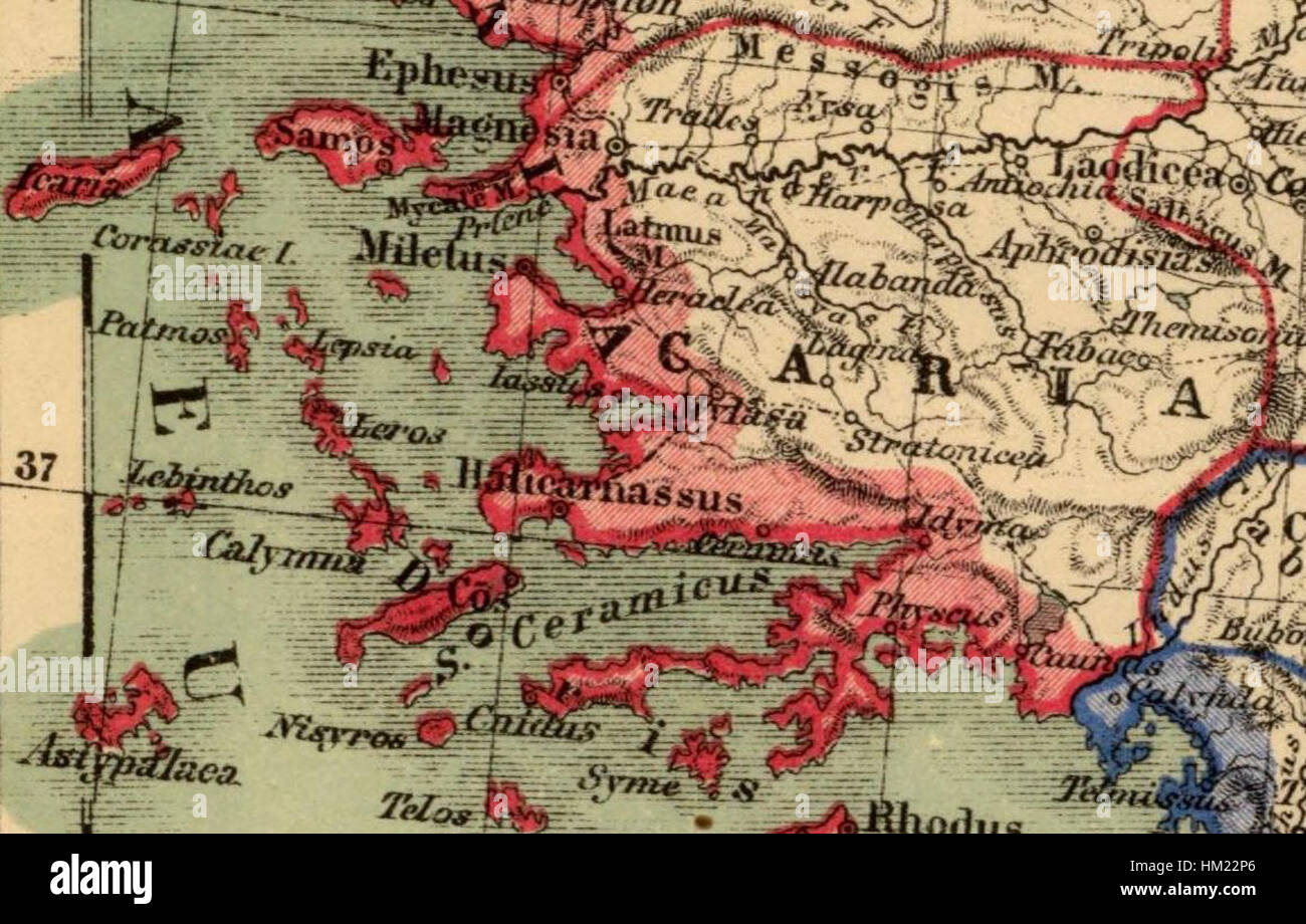 Heinrich Kiepert’s map of 'Asia Citerior,' highlighting the region of ...