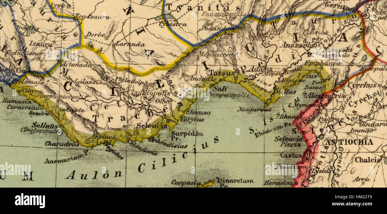 Heinrich Kiepert’s 'Asia Citerior Cilicia' map provides a detailed ...