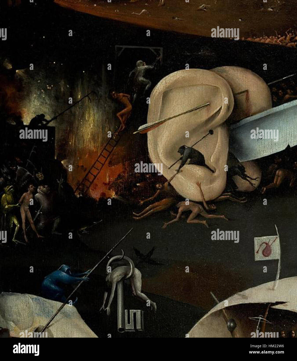 This artwork, attributed to the Netherlandish painter Hieronymus Bosch ...